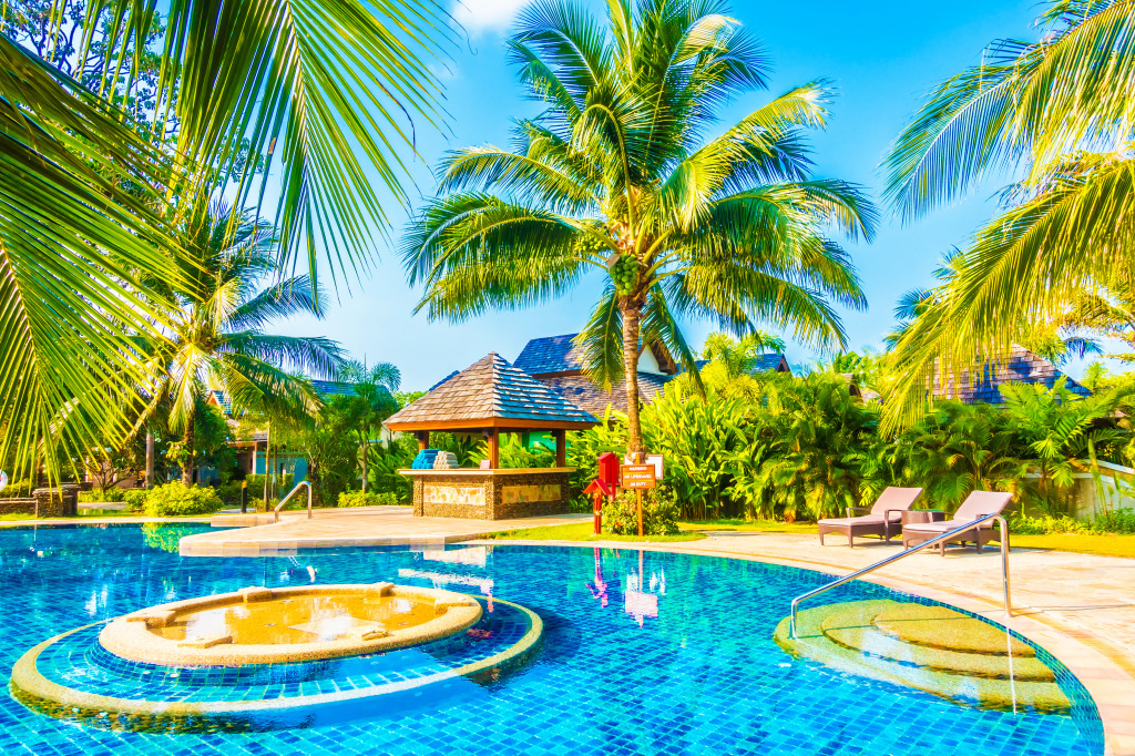 Tropical Oasis Swimming Pool